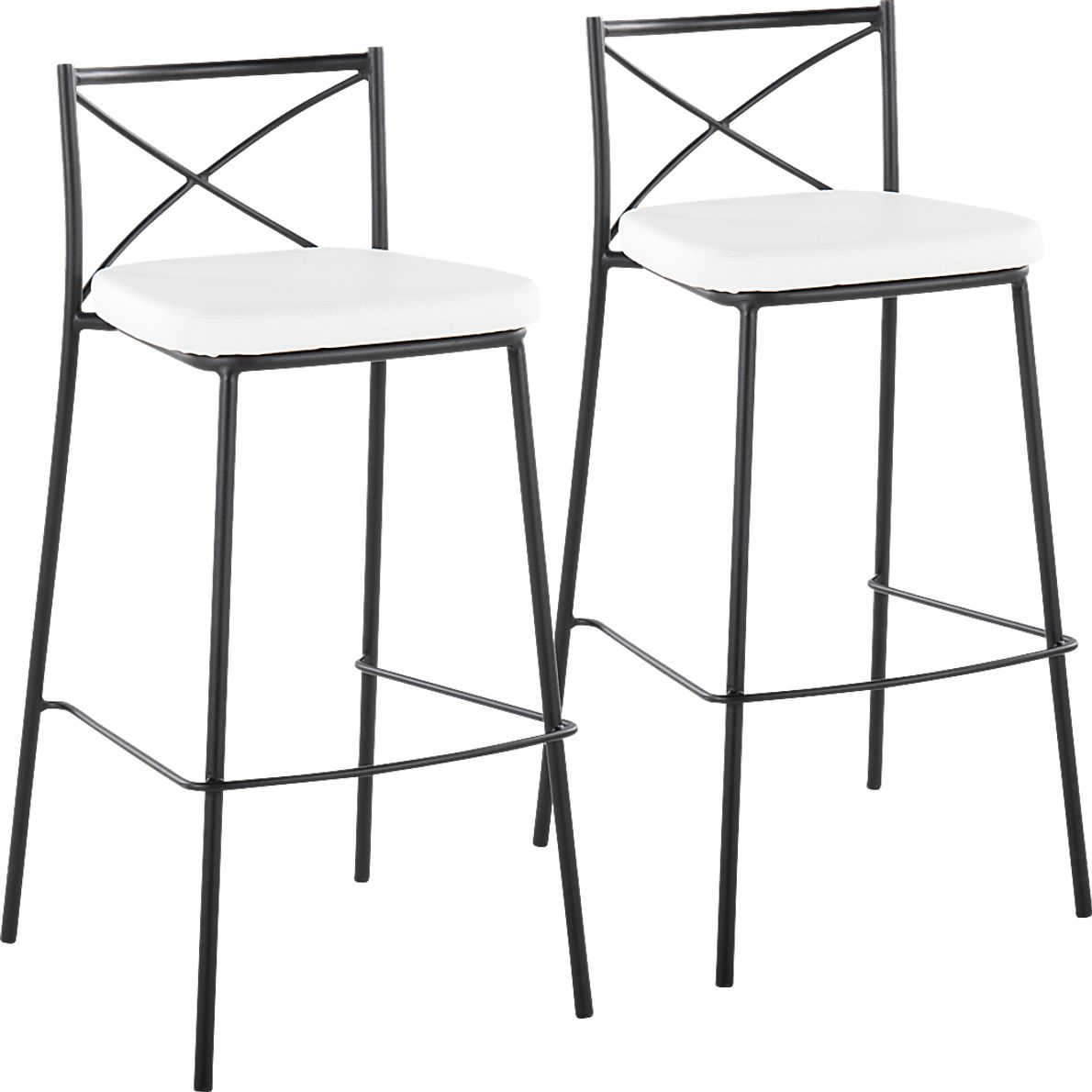 Prienwood Black Black,Colors White Polyurethane Fabric Barstool, Set Of ...