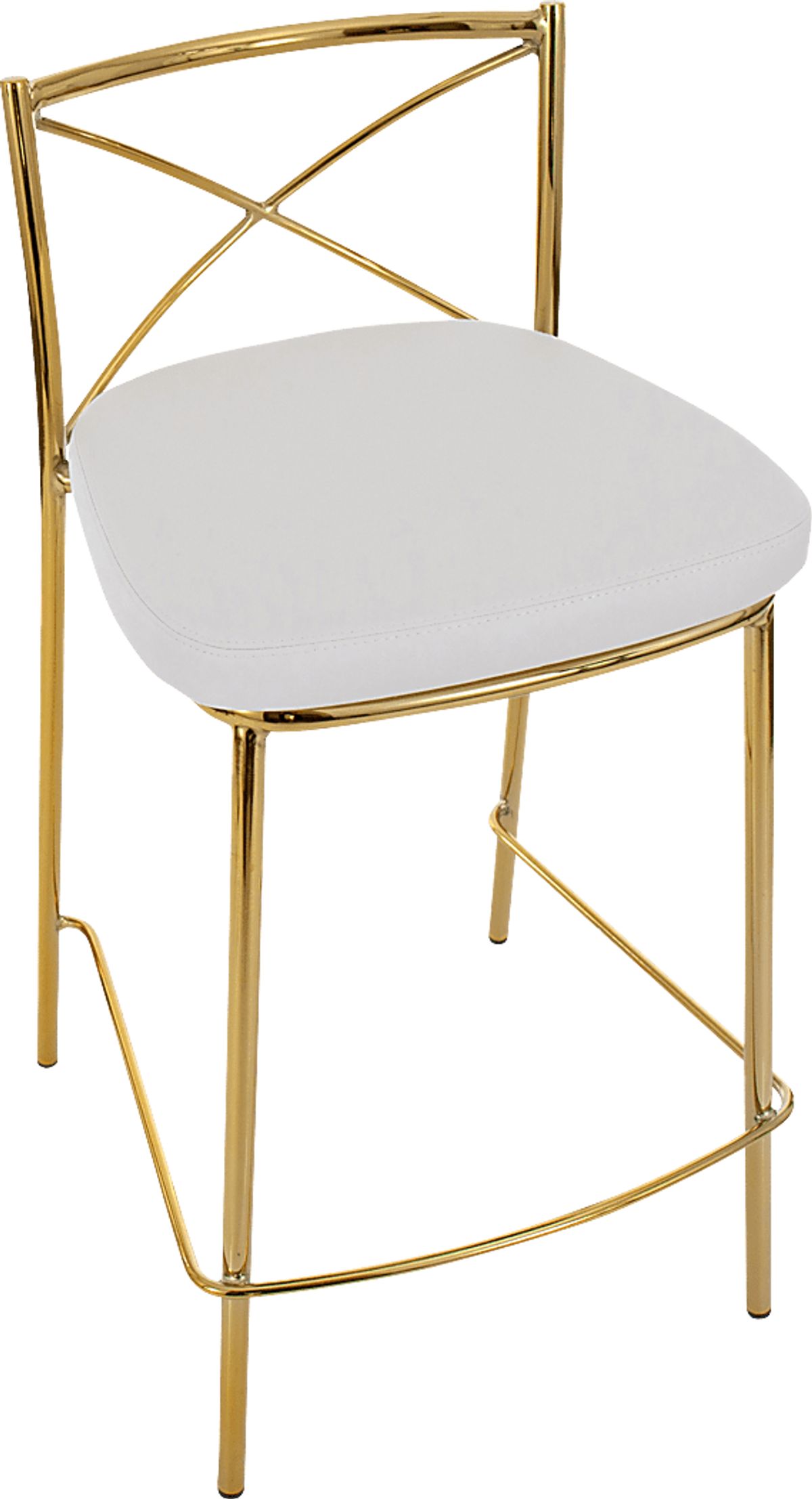 Prienwood Gold Colors,Metal White Polyurethane Fabric Counter Height ...