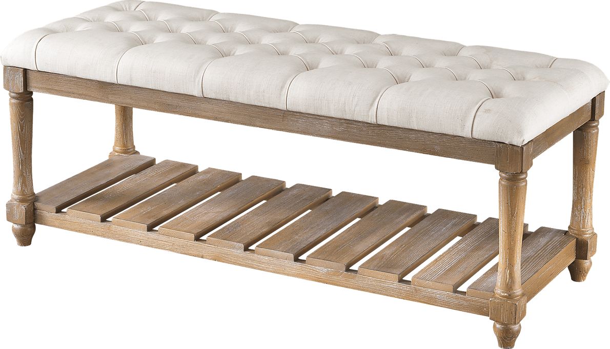 Provost Cream Accent Bench - Rooms To Go