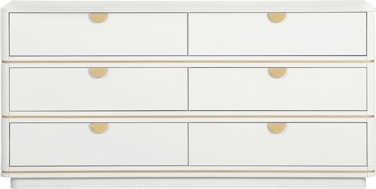 Purdon Cream Colors,Light Wood,White Beige Dresser | Rooms to Go