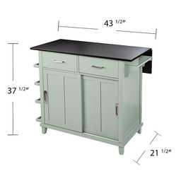 Pyegrave Green Colors Kitchen Cart | Rooms to Go