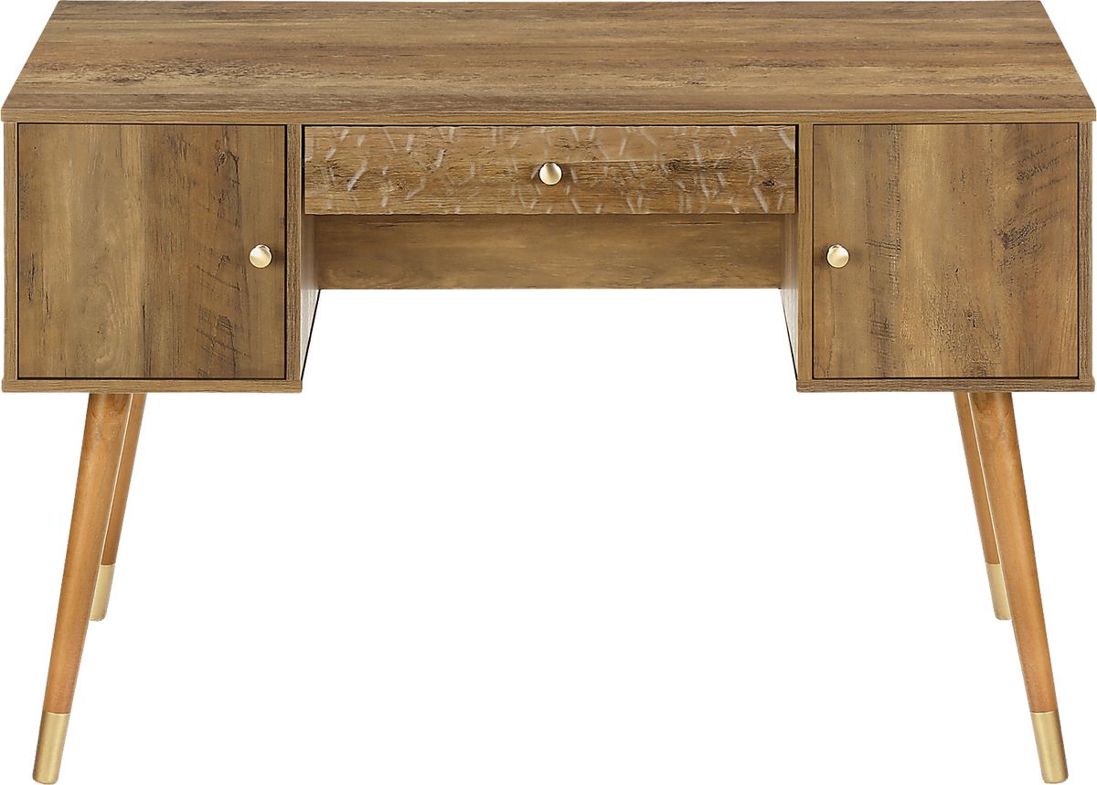 Pyrit Walnut Dark Wood Desk | Rooms to Go