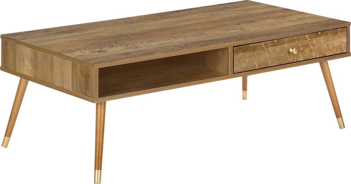 Pyrit Walnut Dark Wood Cocktail Table | Rooms to Go