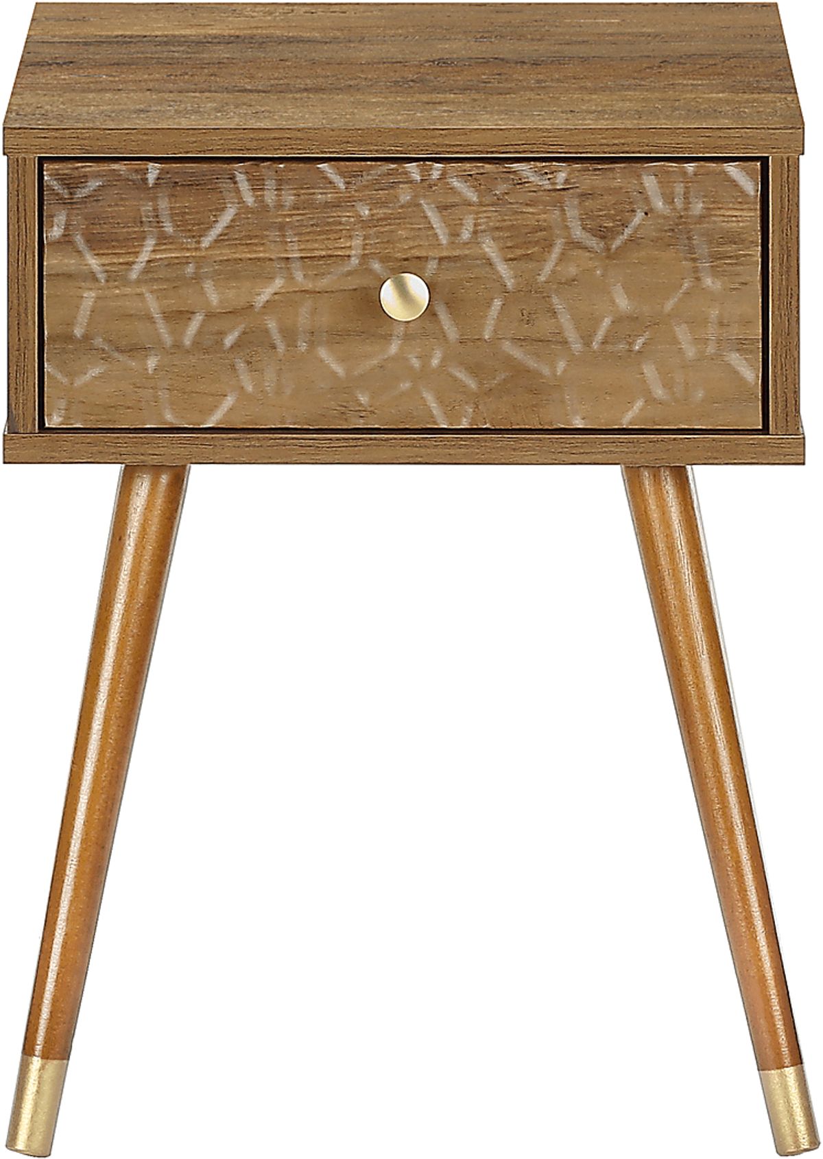 Pyrit Walnut Dark Wood Side Table | Rooms to Go