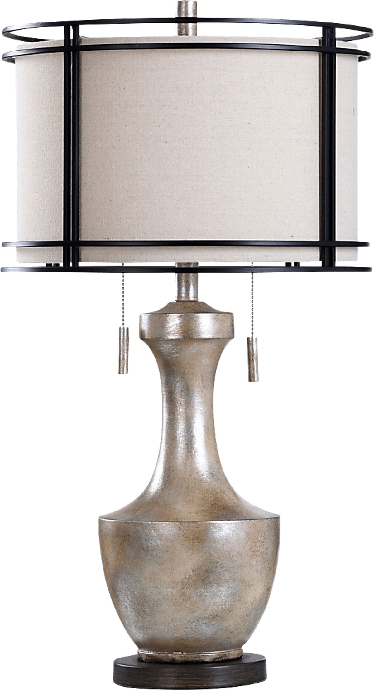 Qawish Cave Silver Gray Table Lamp | Rooms to Go