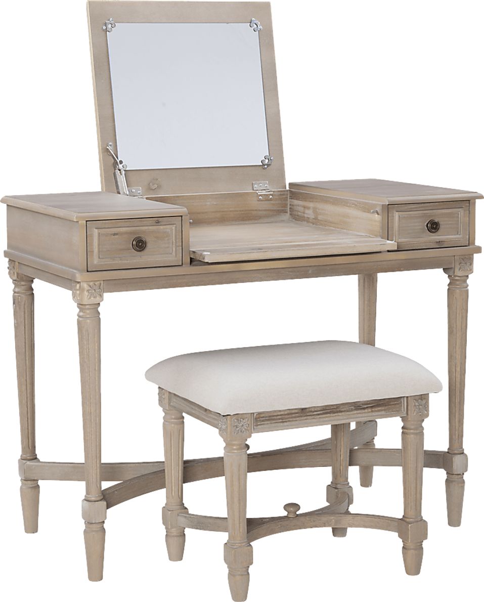 Quackenboss Brown Vanity Set - Rooms To Go