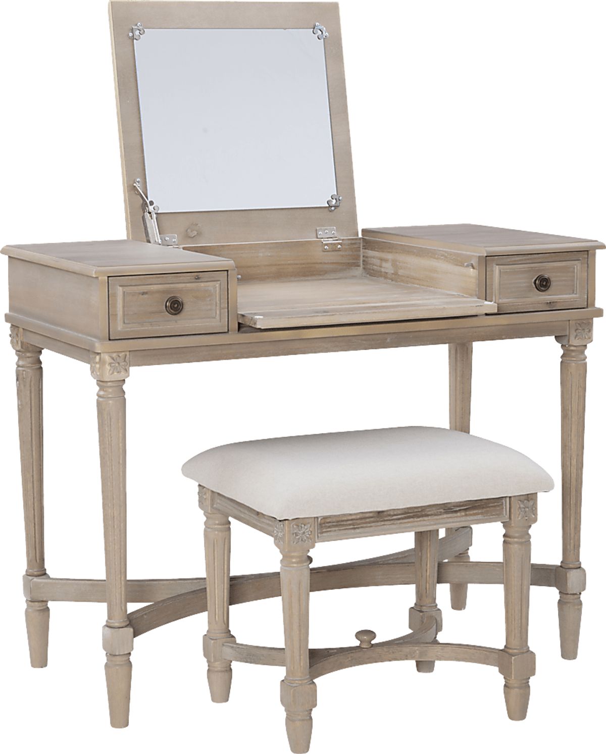 Quackenboss Brown Dark Wood Vanity | Rooms to Go