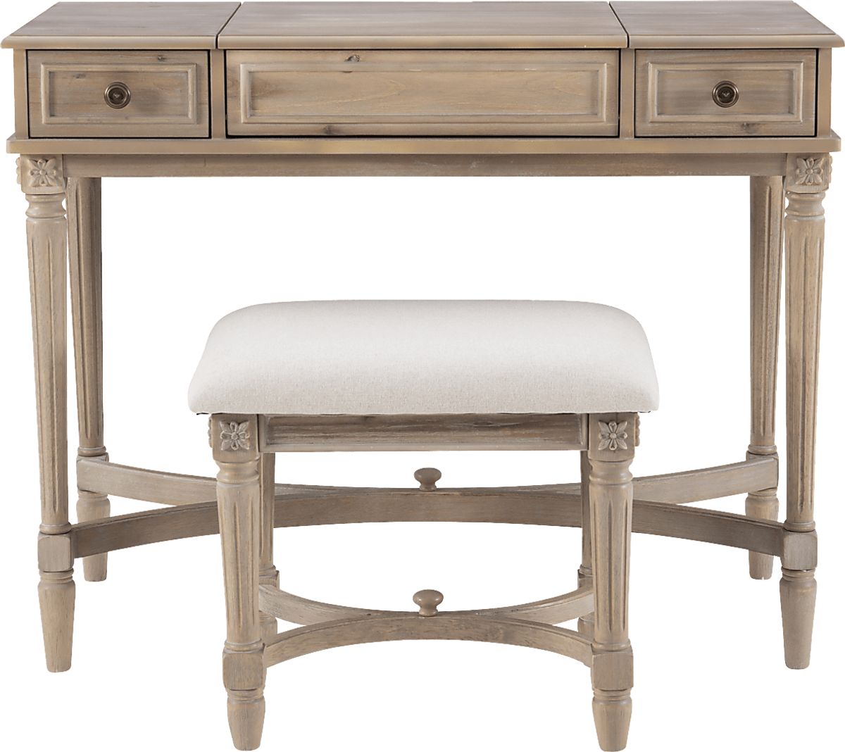 Quackenboss Brown Dark Wood Vanity | Rooms to Go