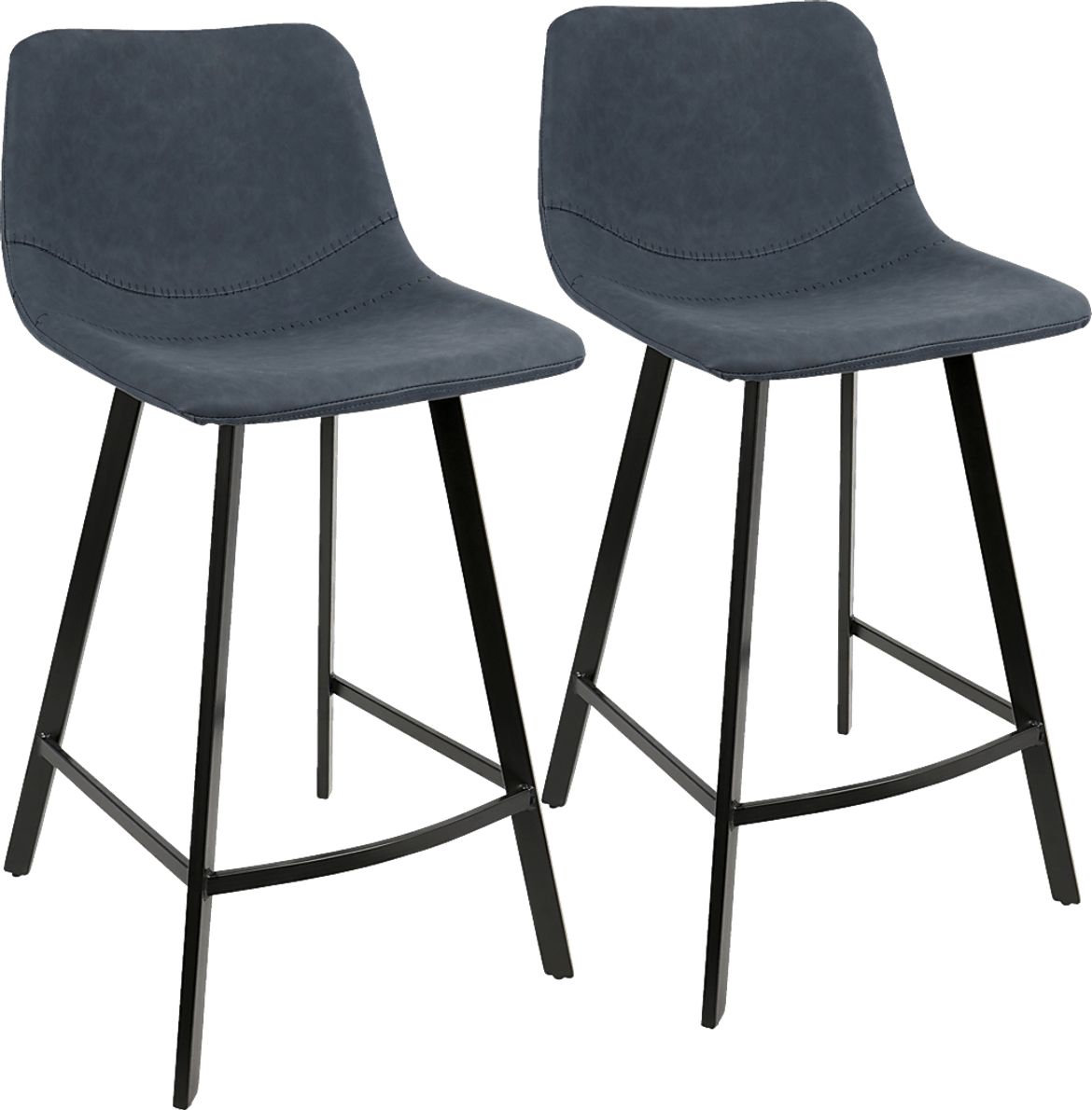 Quark Blue Colors Set Of 2 Counter Height Stools - Rooms To Go