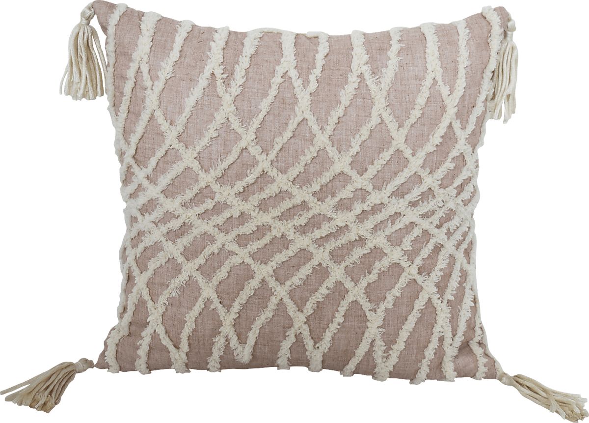 Queensbury Beige Polyester Fabric Accent Pillow | Rooms to Go