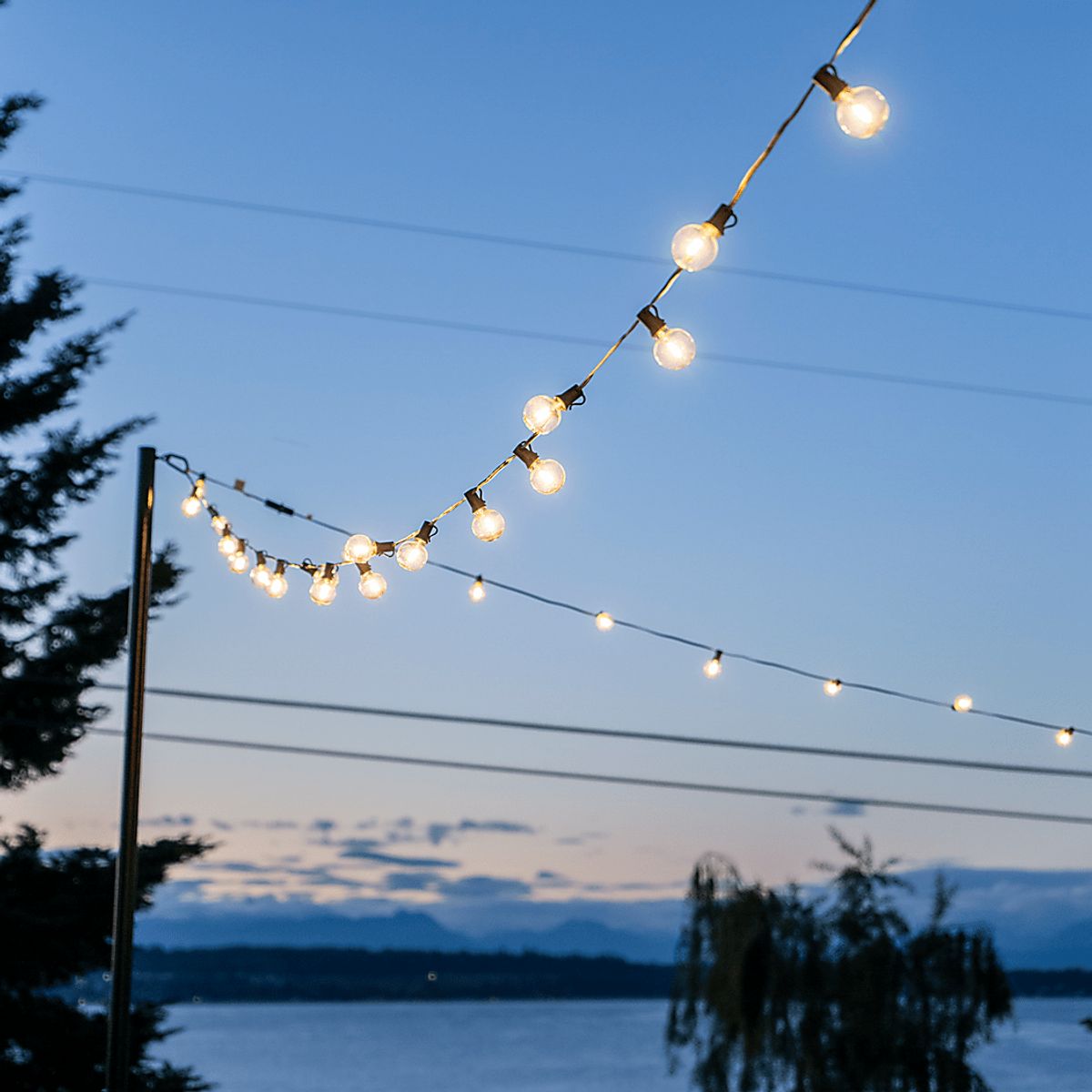 Quis Loop Black Outdoor String Lights | Rooms to Go