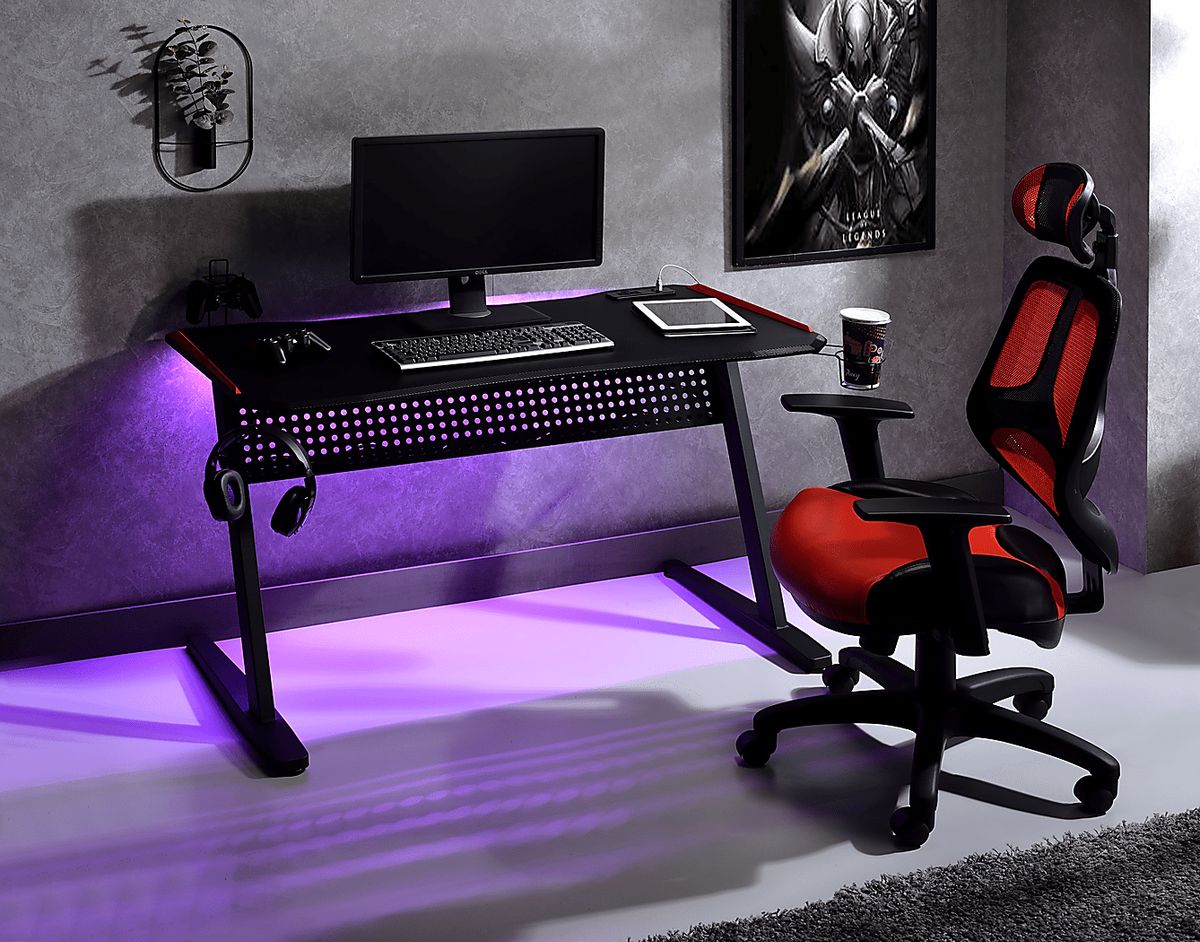 Raggley Black Black,Colors Computer Desk | Rooms to Go