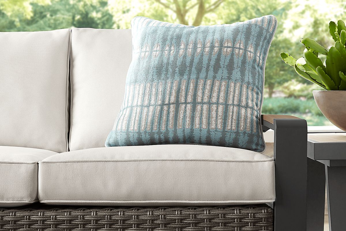 Randolph 4 Pc Gray Aluminum Outdoor Seating Set With Sofa, Club Chair ...