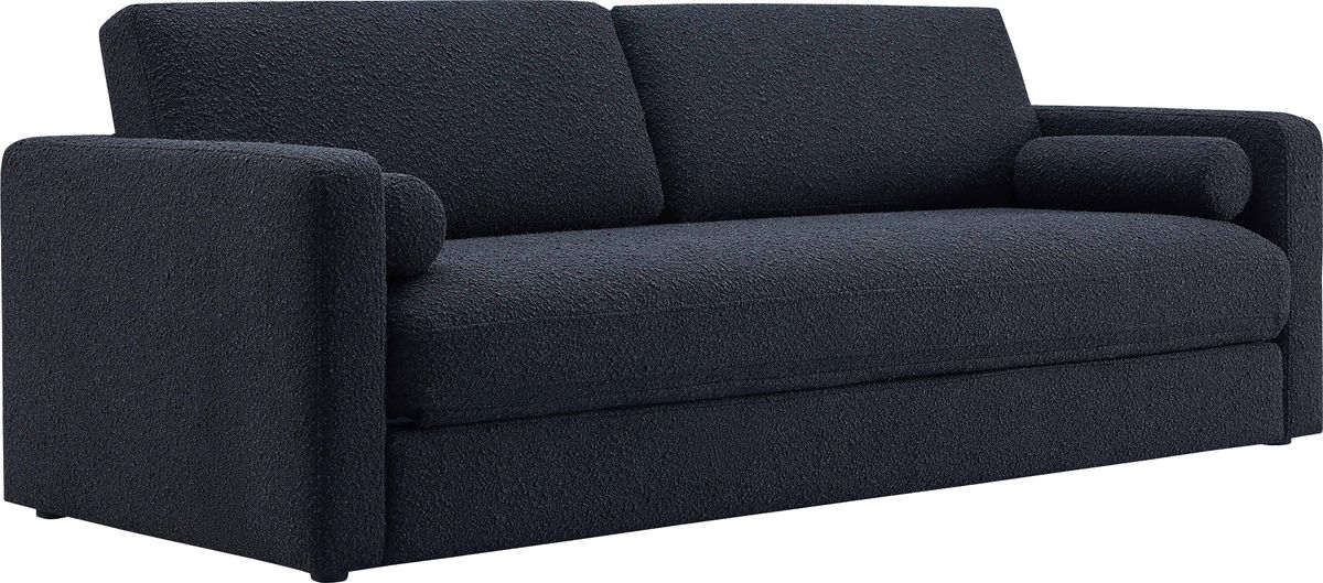 Rapalla Black Boucle Sleeper Sofa | Rooms to Go