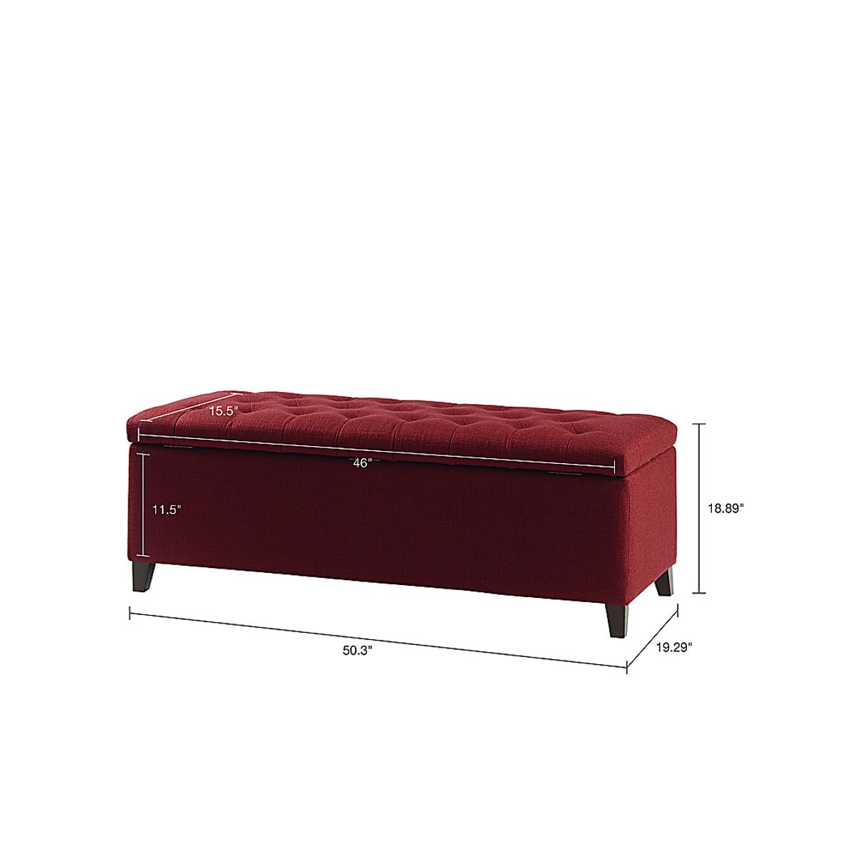 Rapdye Rust Accent Bench - Rooms To Go