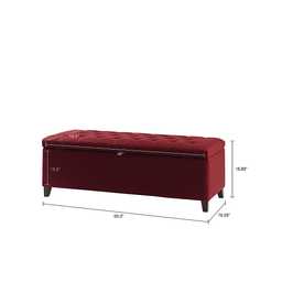 Rapdye Rust Red Acrylic,Polyester Fabric Bench | Rooms to Go