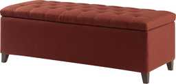 Rapdye Rust Red Acrylic,Polyester Fabric Bench | Rooms to Go