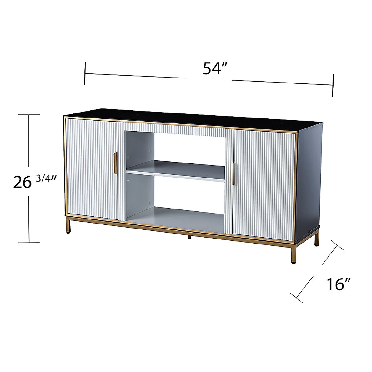 Rascher White 54 in. Console - Rooms To Go