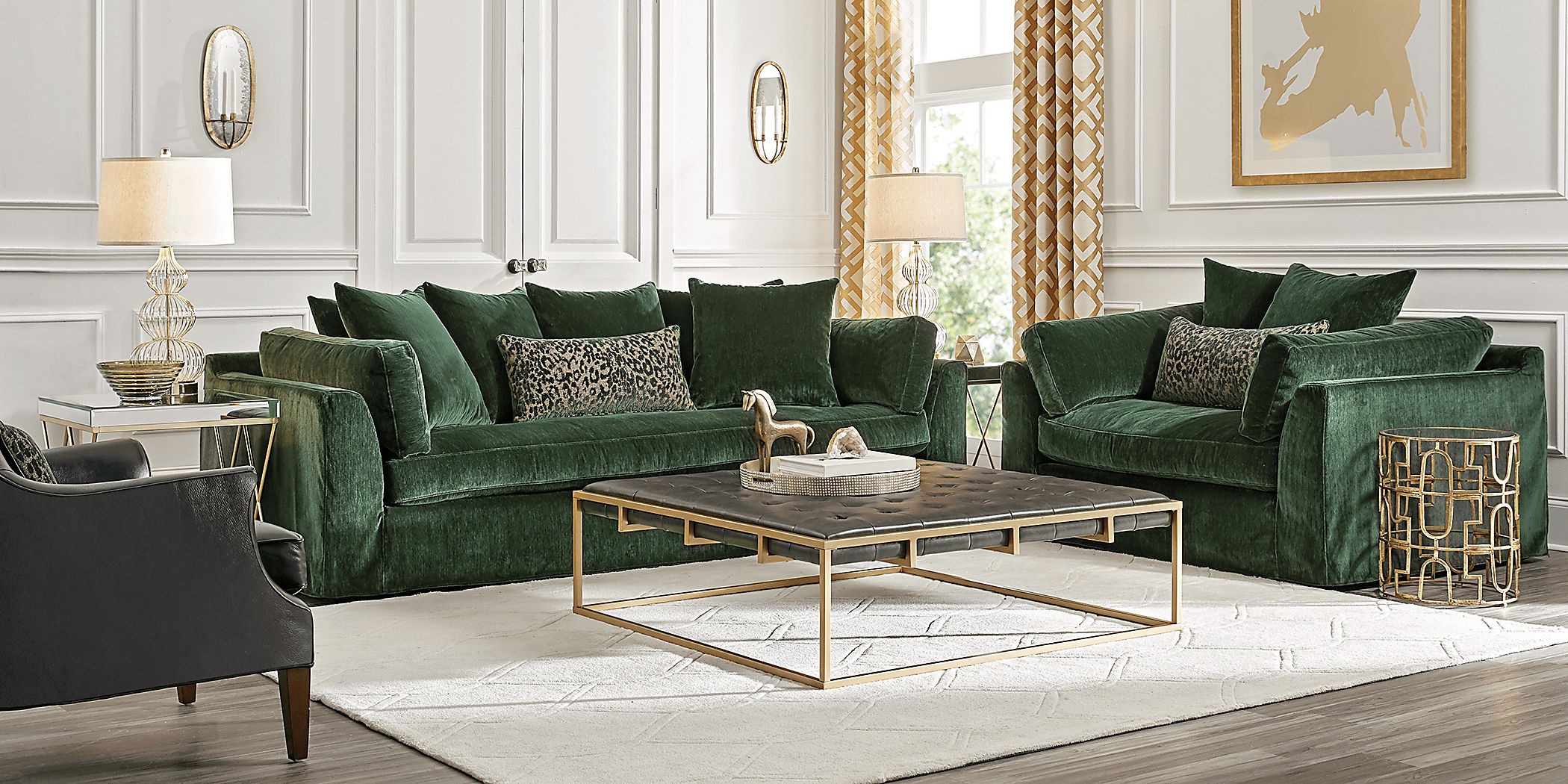 Raven Lane Green 7 Pc Living Room - Rooms To Go