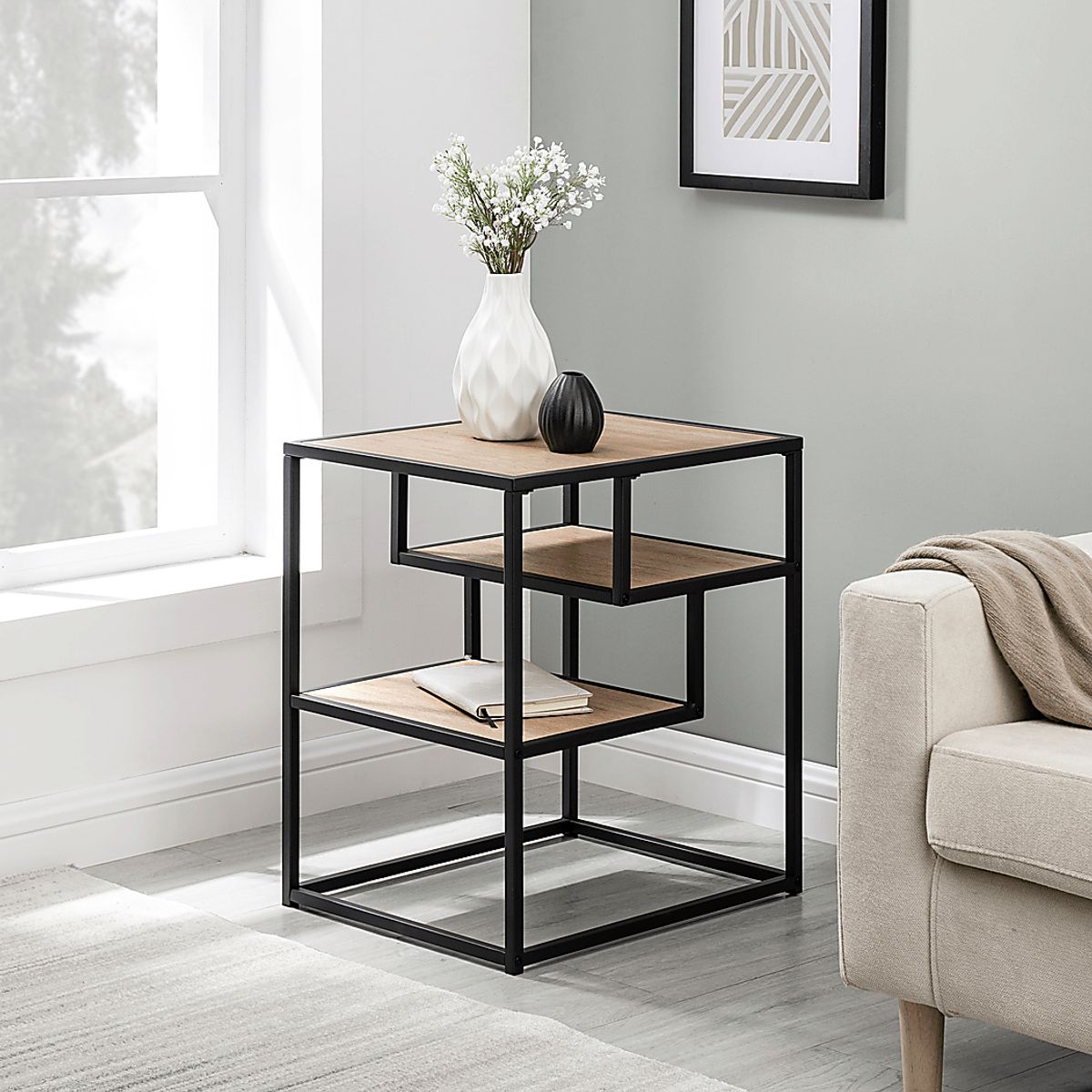 Rawley Oak Dark Wood,Light Wood End Table | Rooms to Go