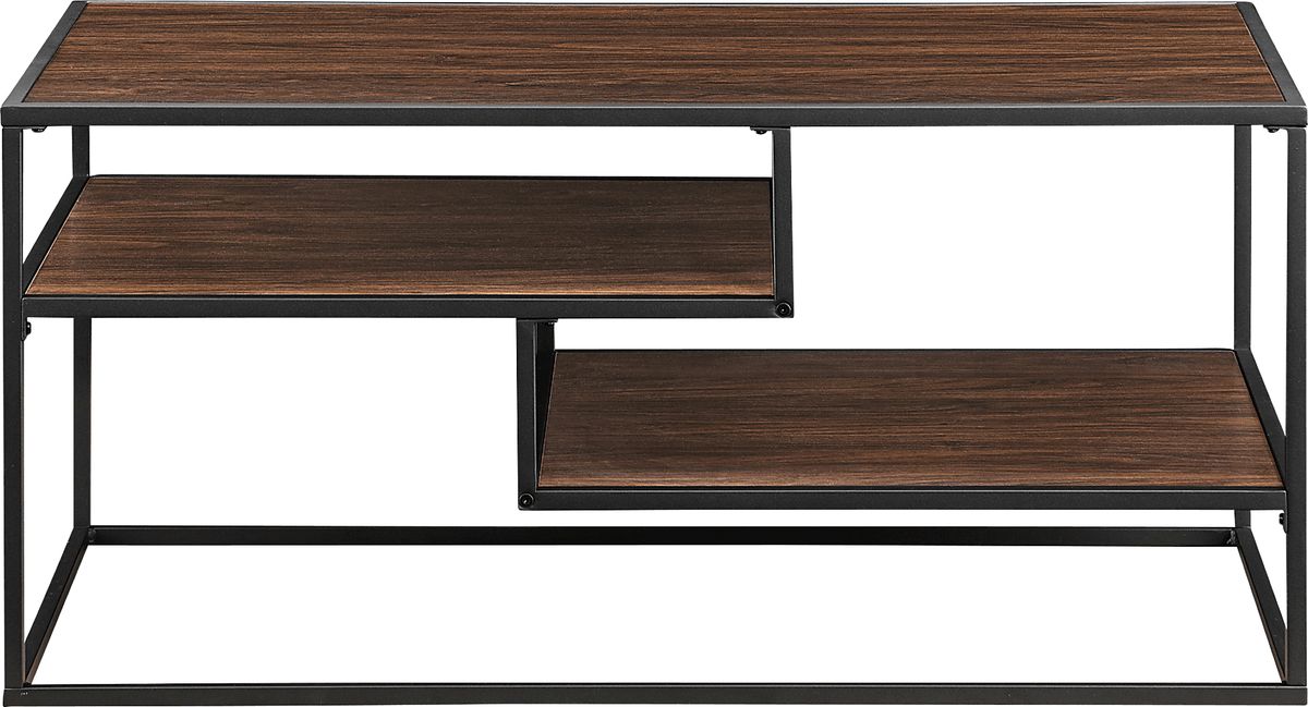 Rawley Walnut Dark Wood Cocktail Table | Rooms to Go