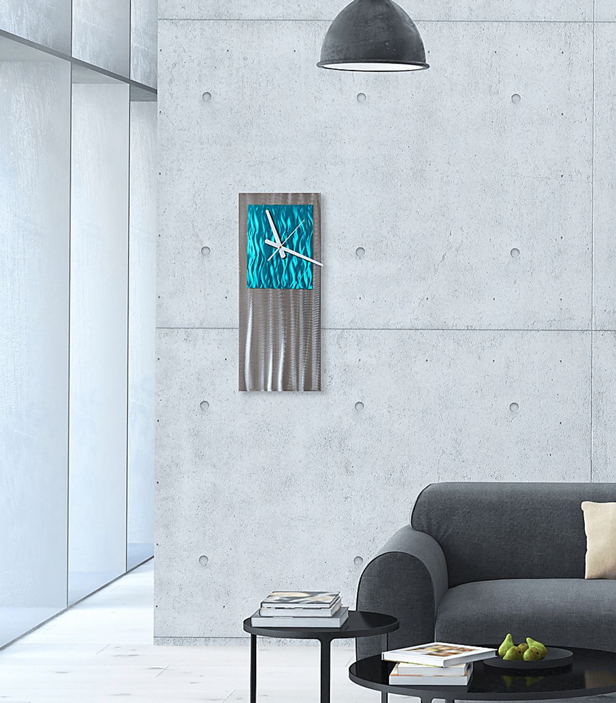 Raynell Teal Colors Clock | Rooms to Go