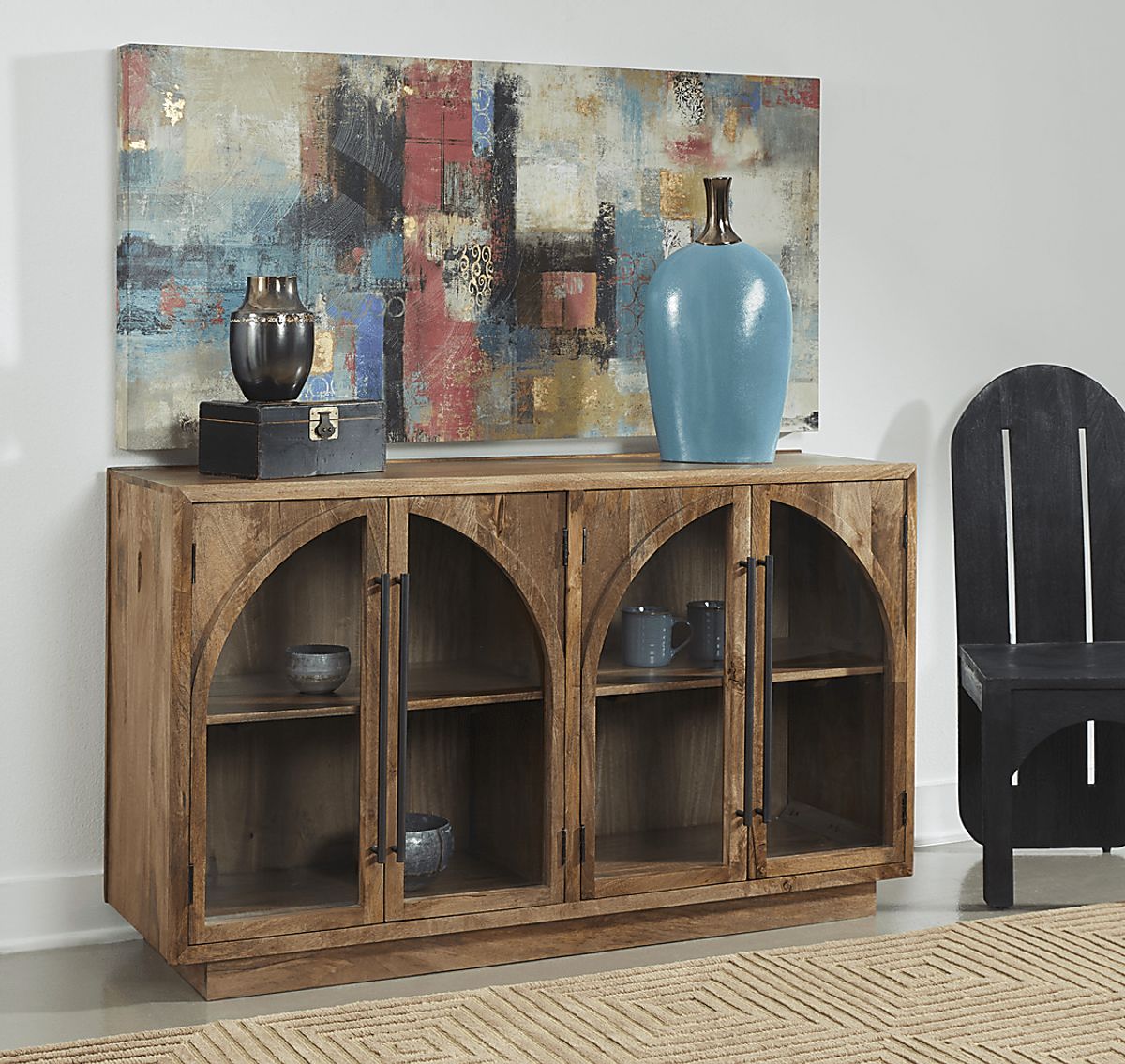 Razelle Natural Light Wood Sideboard | Rooms to Go