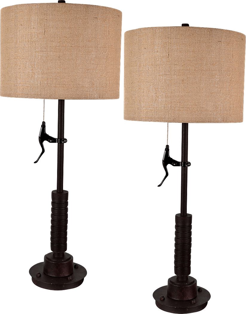 Reagan Run Rust Lamp, Set of 2 - Rooms To Go