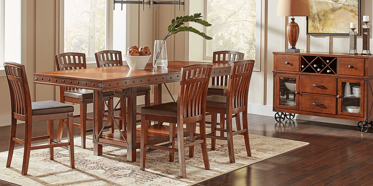 Red Hook 5 Pc Dark Pecan Wood Dining Room Set | Rooms to Go