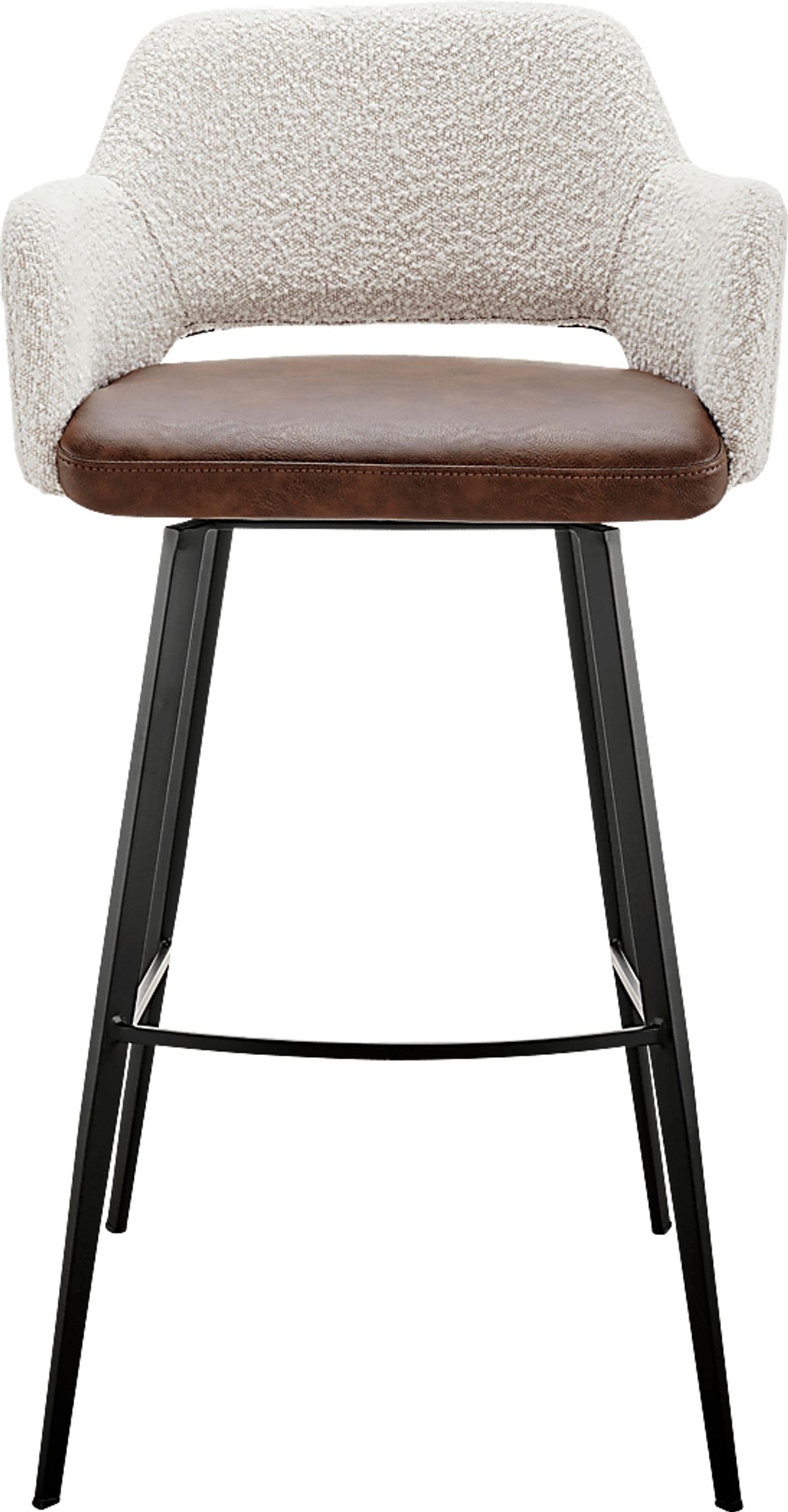 Reder Ivory Beige Polyester,Synthetic Fabric Barstool | Rooms to Go