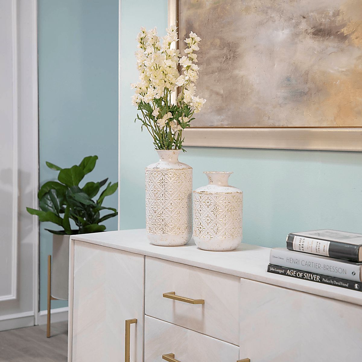 Redman White Decorative Jar | Rooms to Go