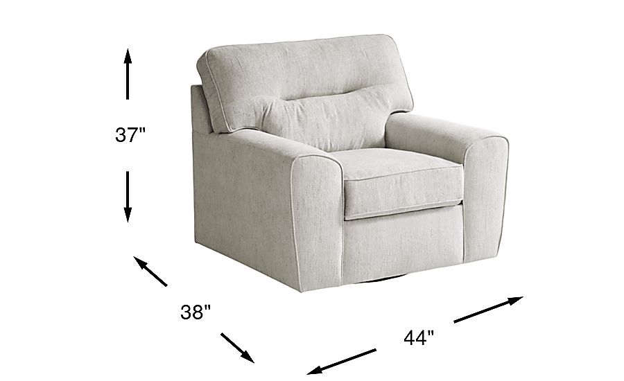 Redwood Park Smoke Swivel Chair - Rooms To Go