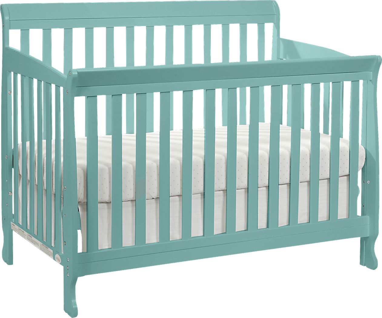 Reena Turquoise Convertible Crib with Toddler Rail - Rooms To Go