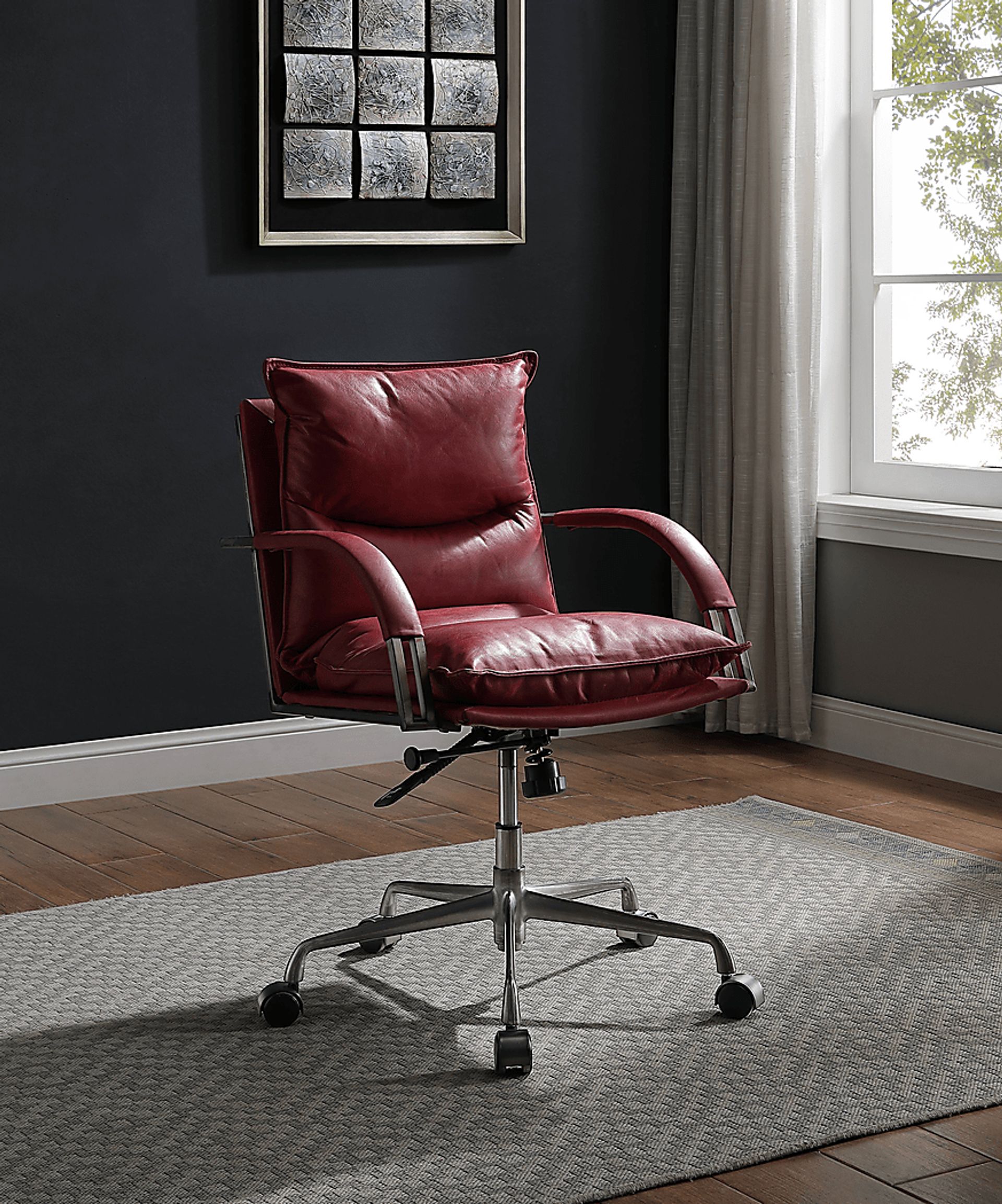 Regallie Ruby Red Office Chair | Rooms to Go