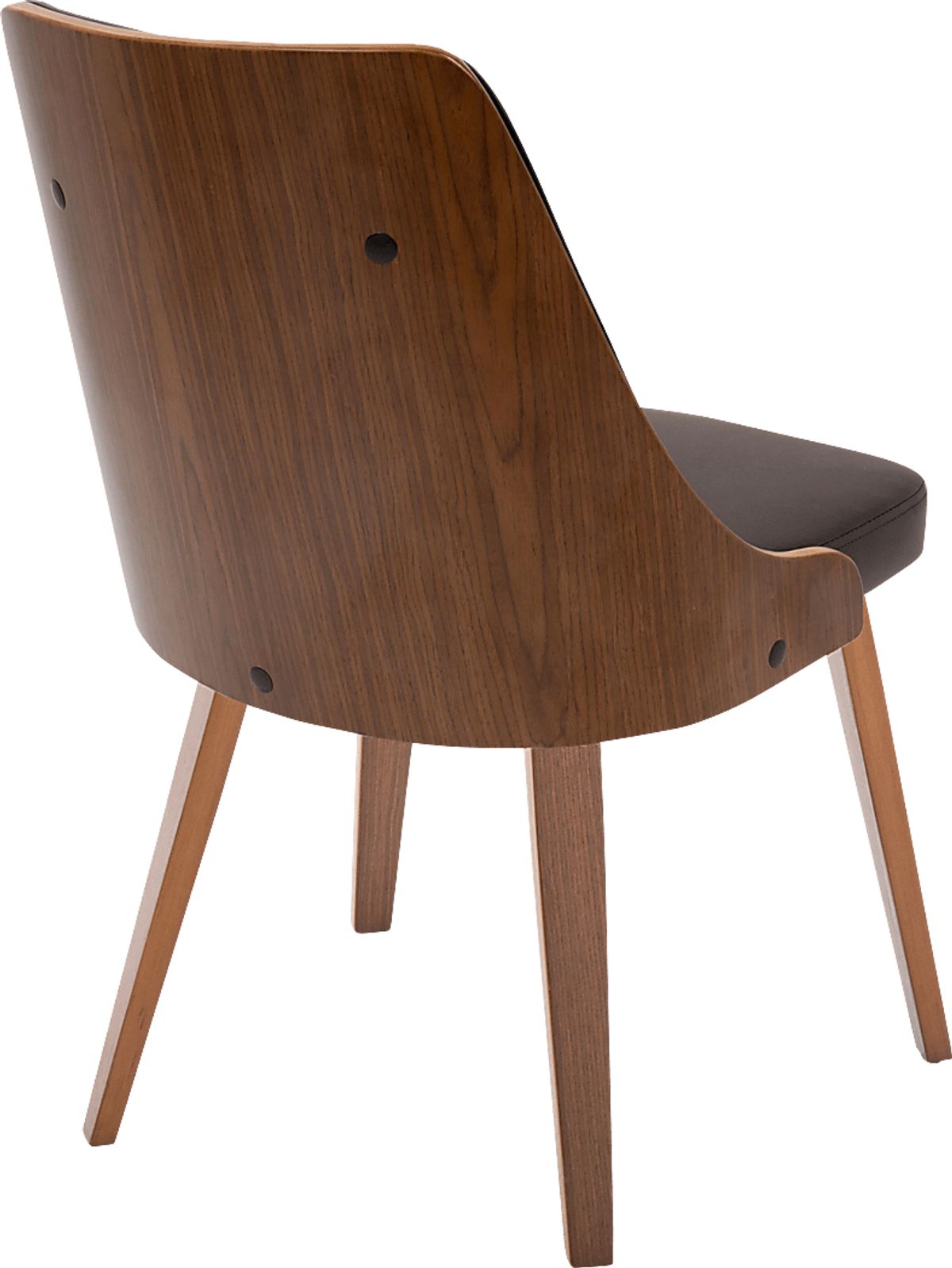 Renior Brown Dark Wood Polyurethane Fabric Dining Chair, Set Of 2 ...