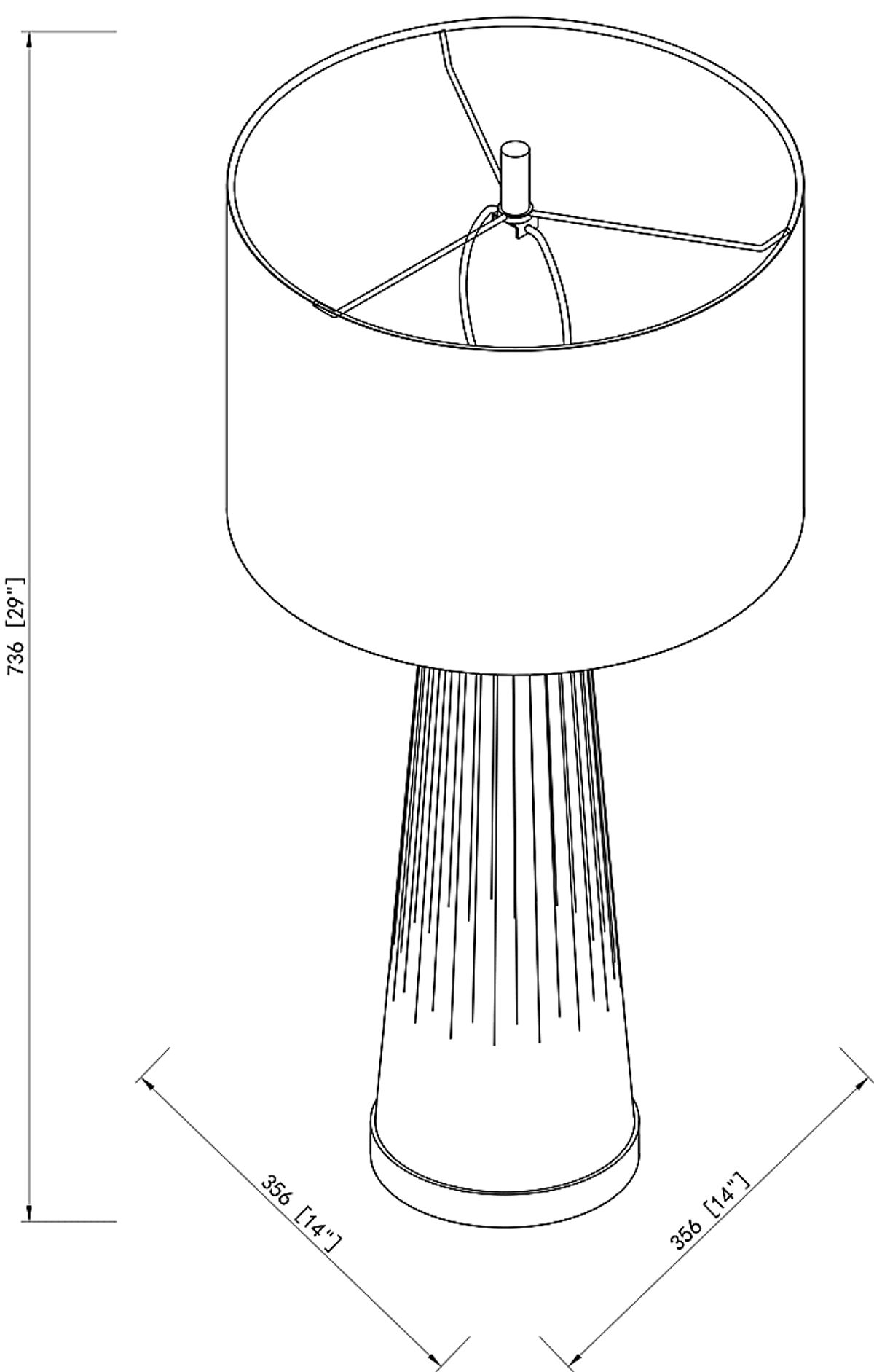 Revercomb Edge Clear White Table Lamp | Rooms to Go