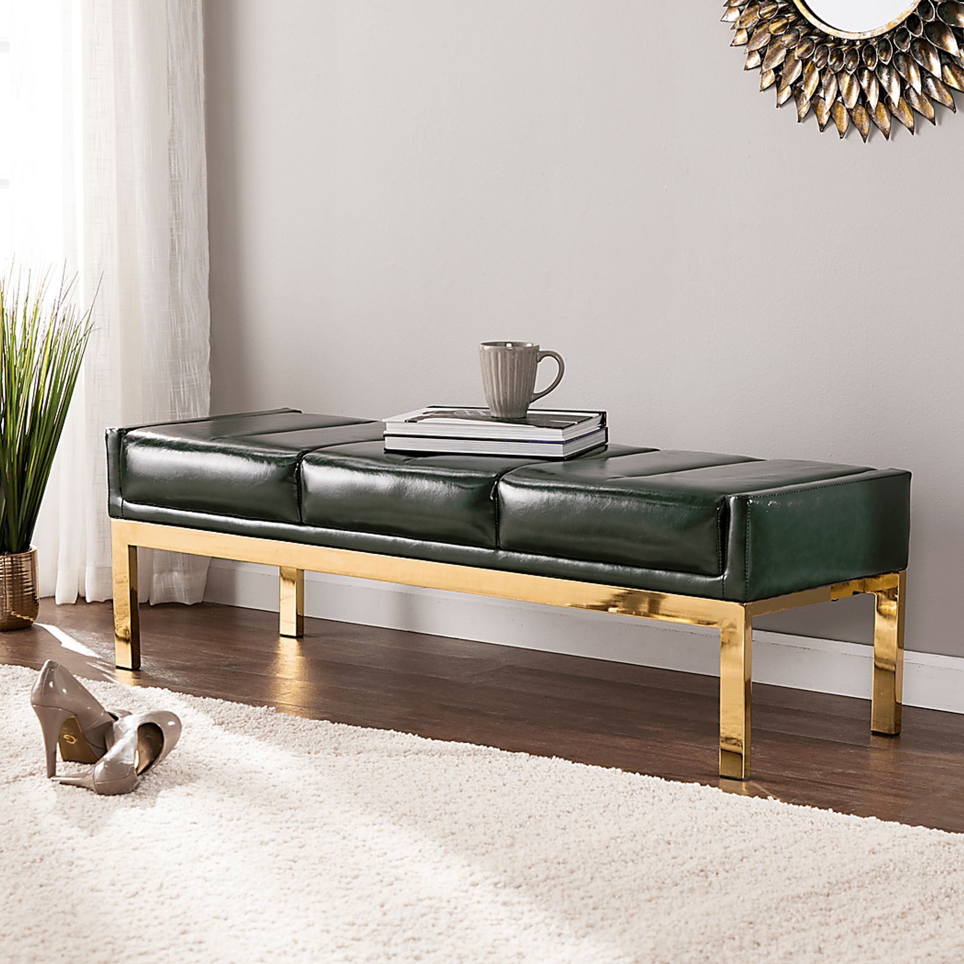 Rexton Green Bench | Rooms to Go