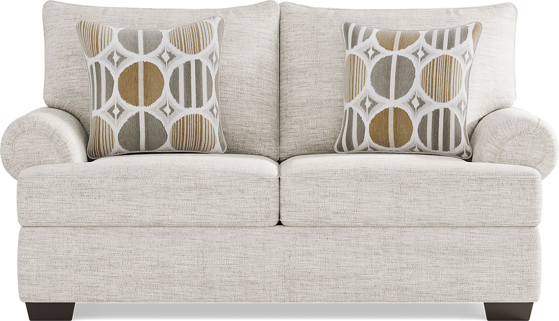 Reyna Point 2 Pc Ivory Beige Woven Living Room Set With Sofa, Loveseat ...