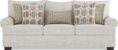 Reyna Point 7 Pc Ivory Beige Woven Sleeper Living Room Set With ...