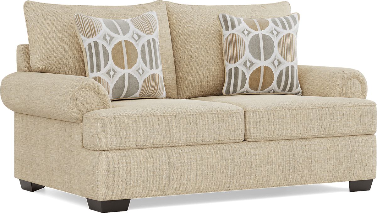 Reyna Point 2 Pc Tan Beige,Brown Woven Living Room Set With Sofa ...