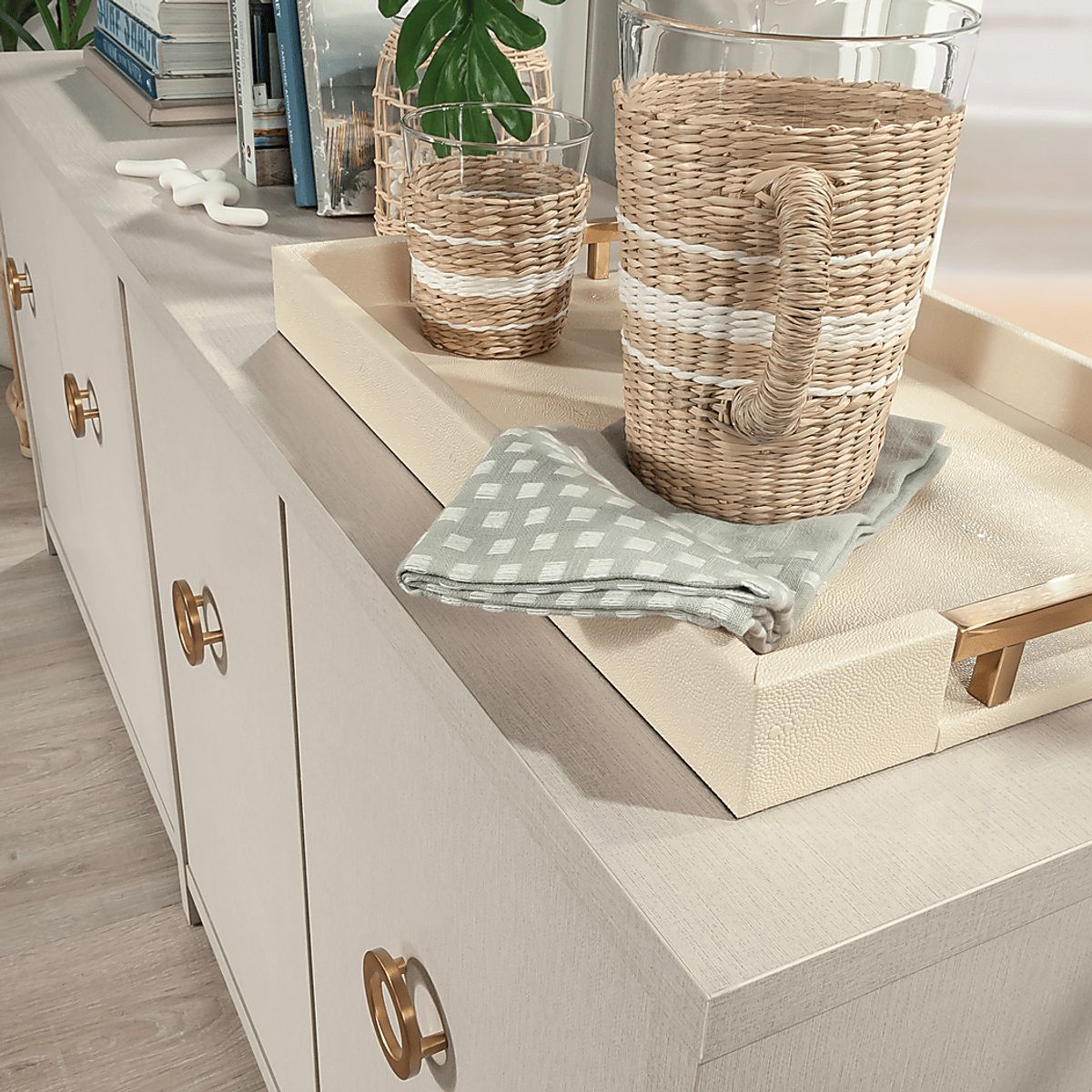 Rheault White Colors,White 57" Console | Rooms to Go