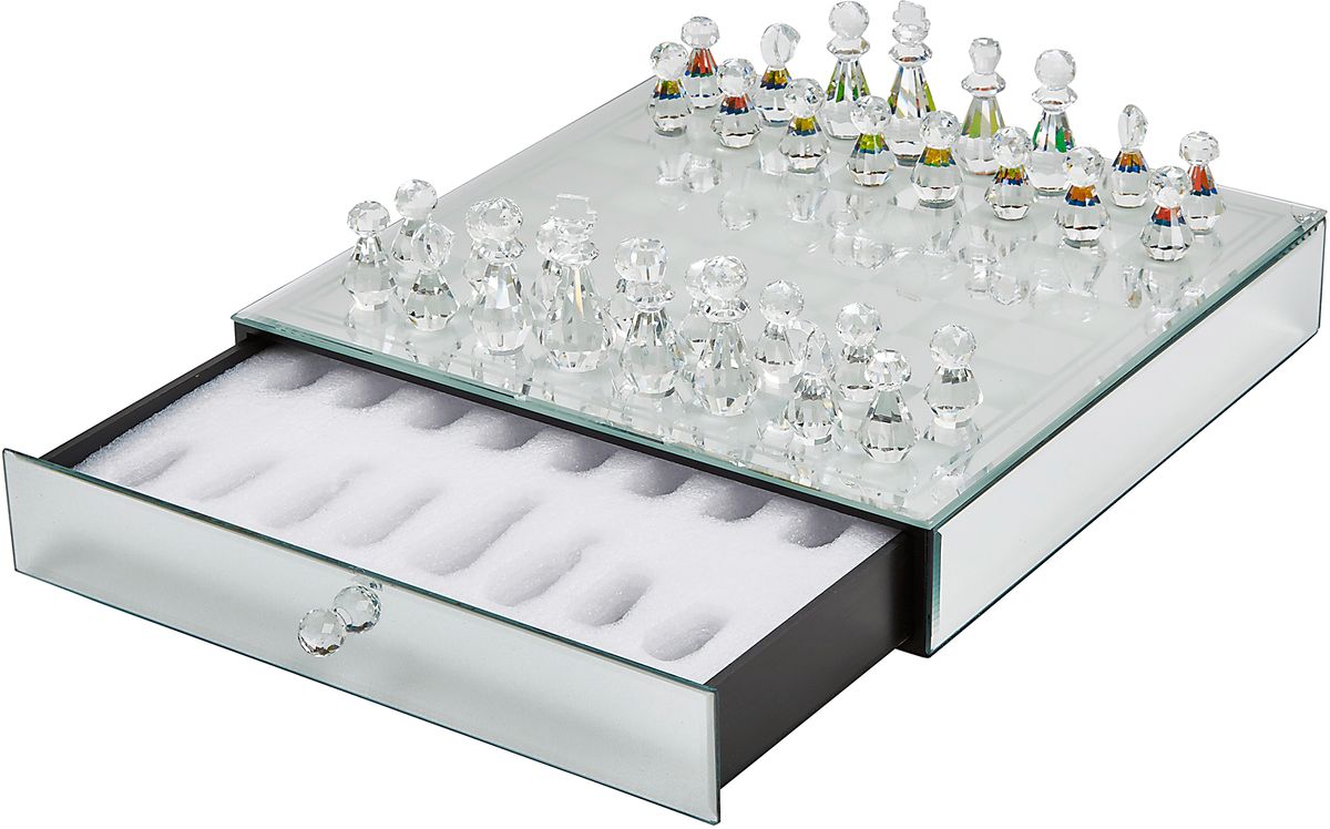 Rhynewood Silver Gray Chess Game Set | Rooms to Go