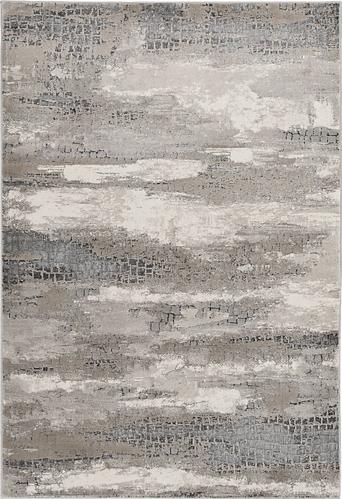 Rhys Gray Polyester Fabric Rug | Rooms to Go