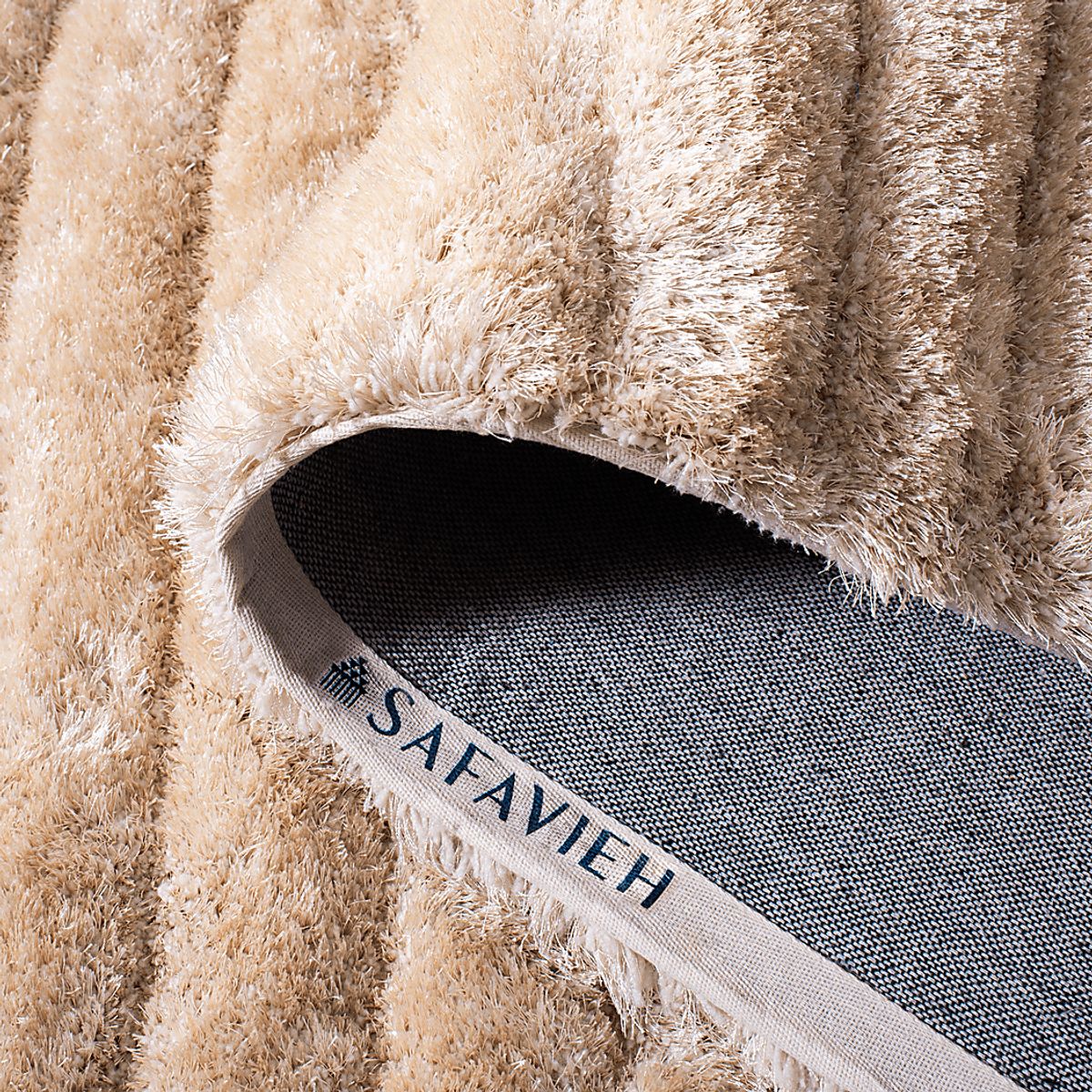 Rib-Shag Champagne Beige Polypropylene Fabric Rugs | Rooms to Go