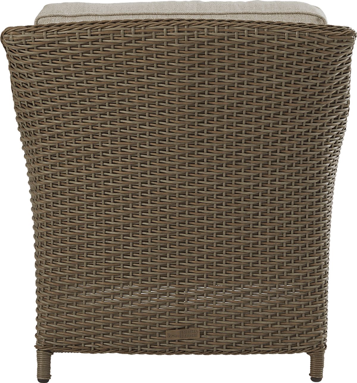 Ridgecrest 4 Pc Brown Dark Wood Pebble Beige Outdoor Seating Set With ...