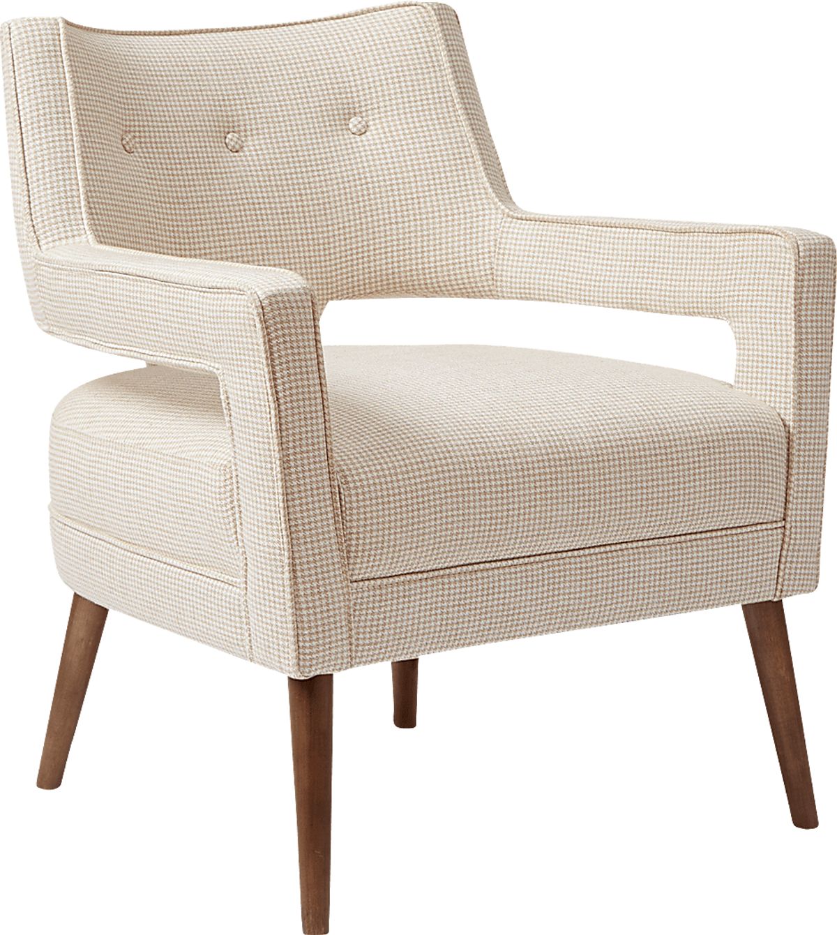Ridgemar Cream Beige Polyester Fabric Accent Chair | Rooms to Go
