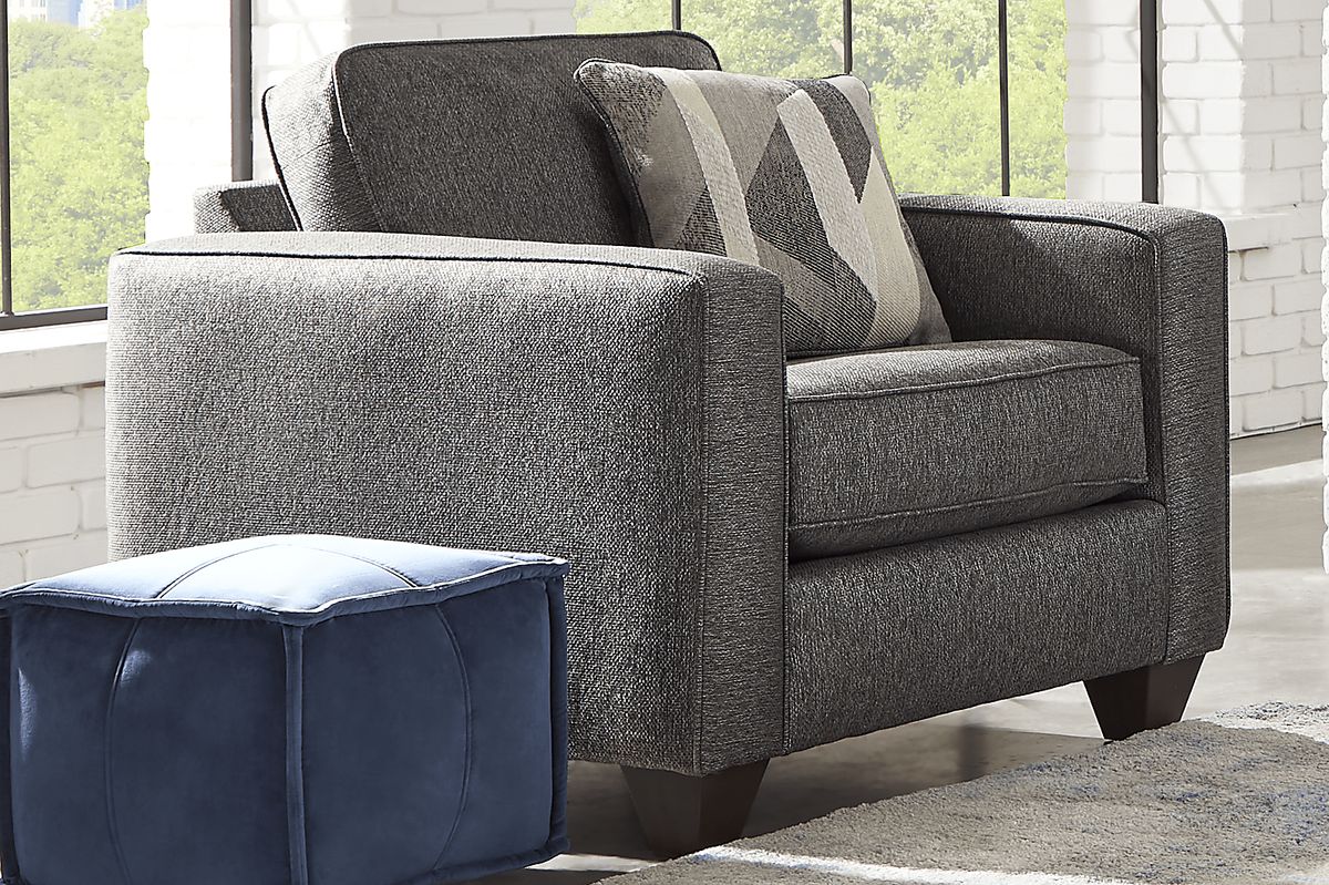 Ridgewater Graphite Gray Textured Chair | Rooms to Go