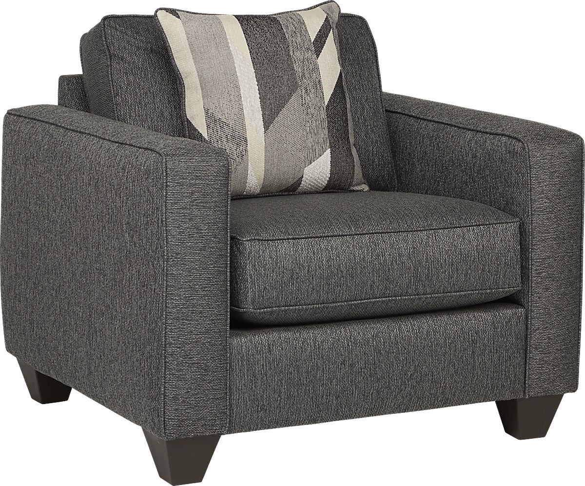 Ridgewater Graphite Gray Textured Chair | Rooms to Go