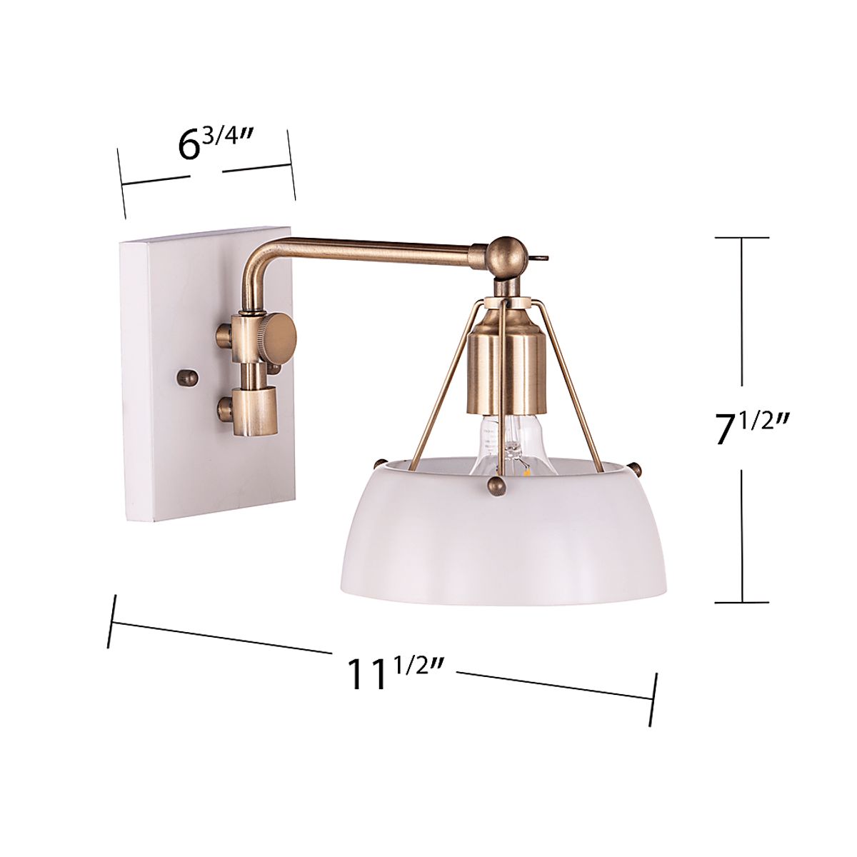 Ridgewyck White Wall Sconce | Rooms to Go