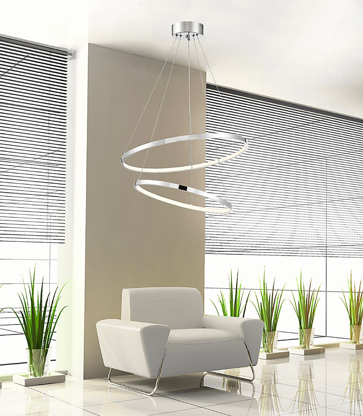 Riga Peak Silver Gray Chandelier | Rooms to Go